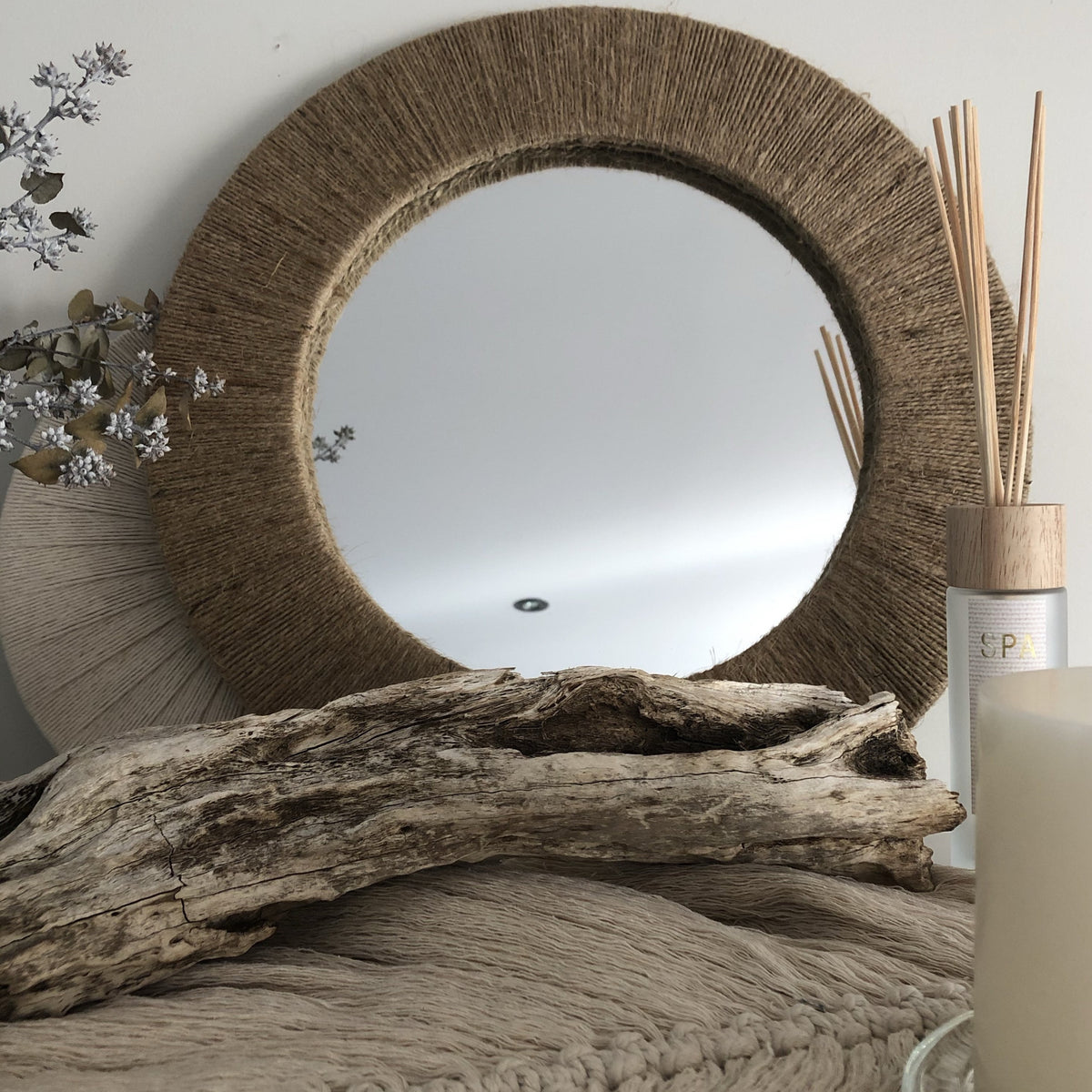 Handmade Natural Jute Mirror – Your Decor Design